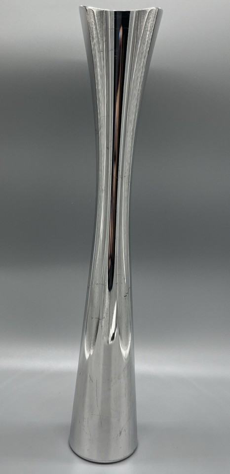Vintage NAMBE STUDIO 11.5" Tall Vase #6078 Silver Alloy 1994 SIGNED ...
