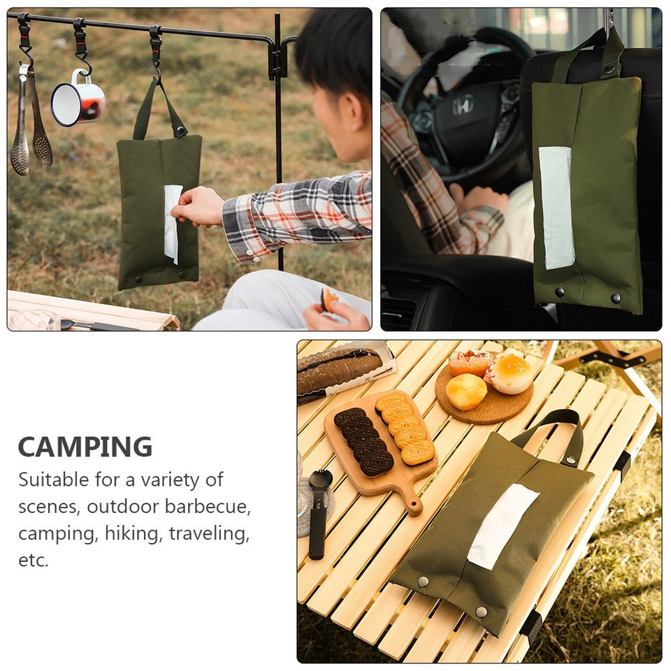 Portable Tissue Cover Pouch For Camping Outdoor Hanging Tissue Holder ...