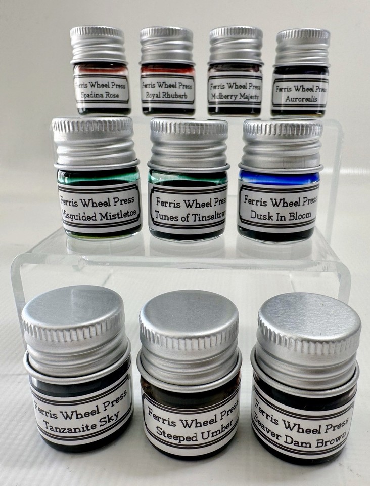 Lot of 10 Fountain Pen Ink Samples Ferris Wheel Press (3mL) | eBay