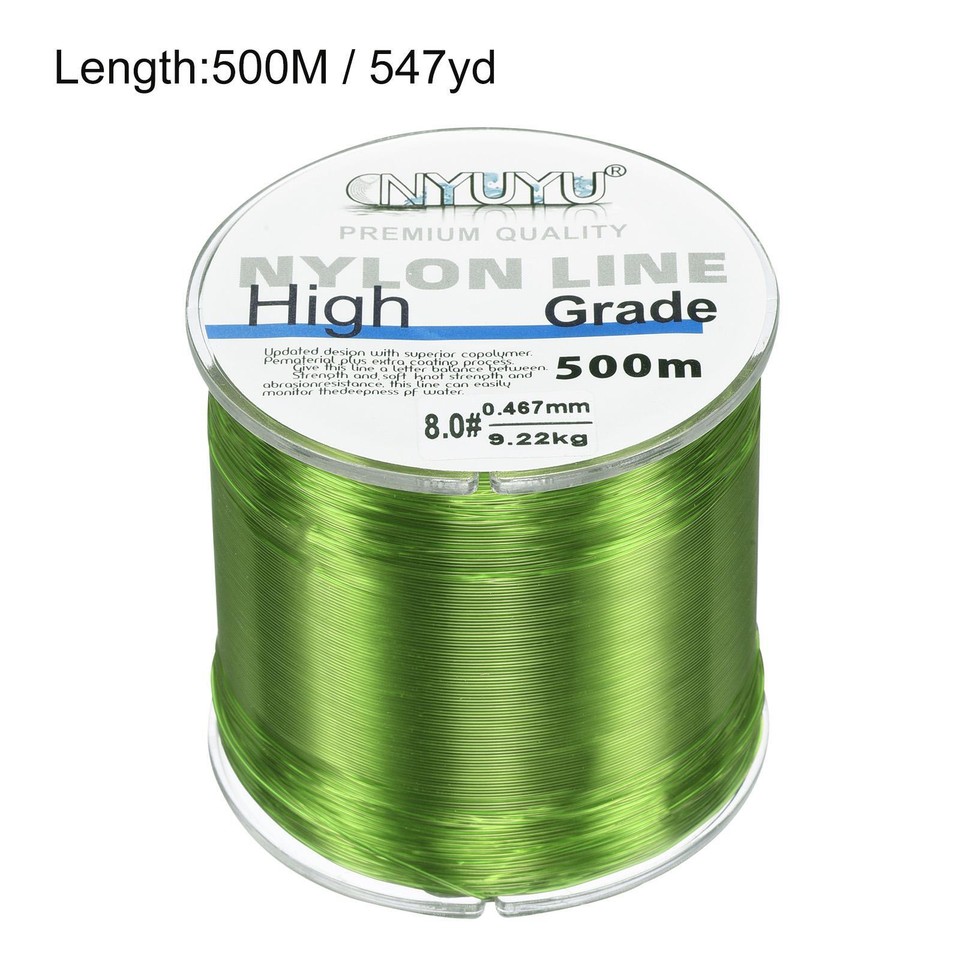Nylon Fishing Line 547Yard 20Lb Monofilament Fluorocarbon Coated Light ...