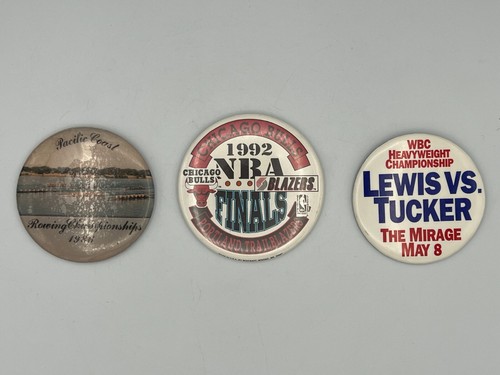 Vintage Lot of 3 Sports Related Pinback Buttons | eBay