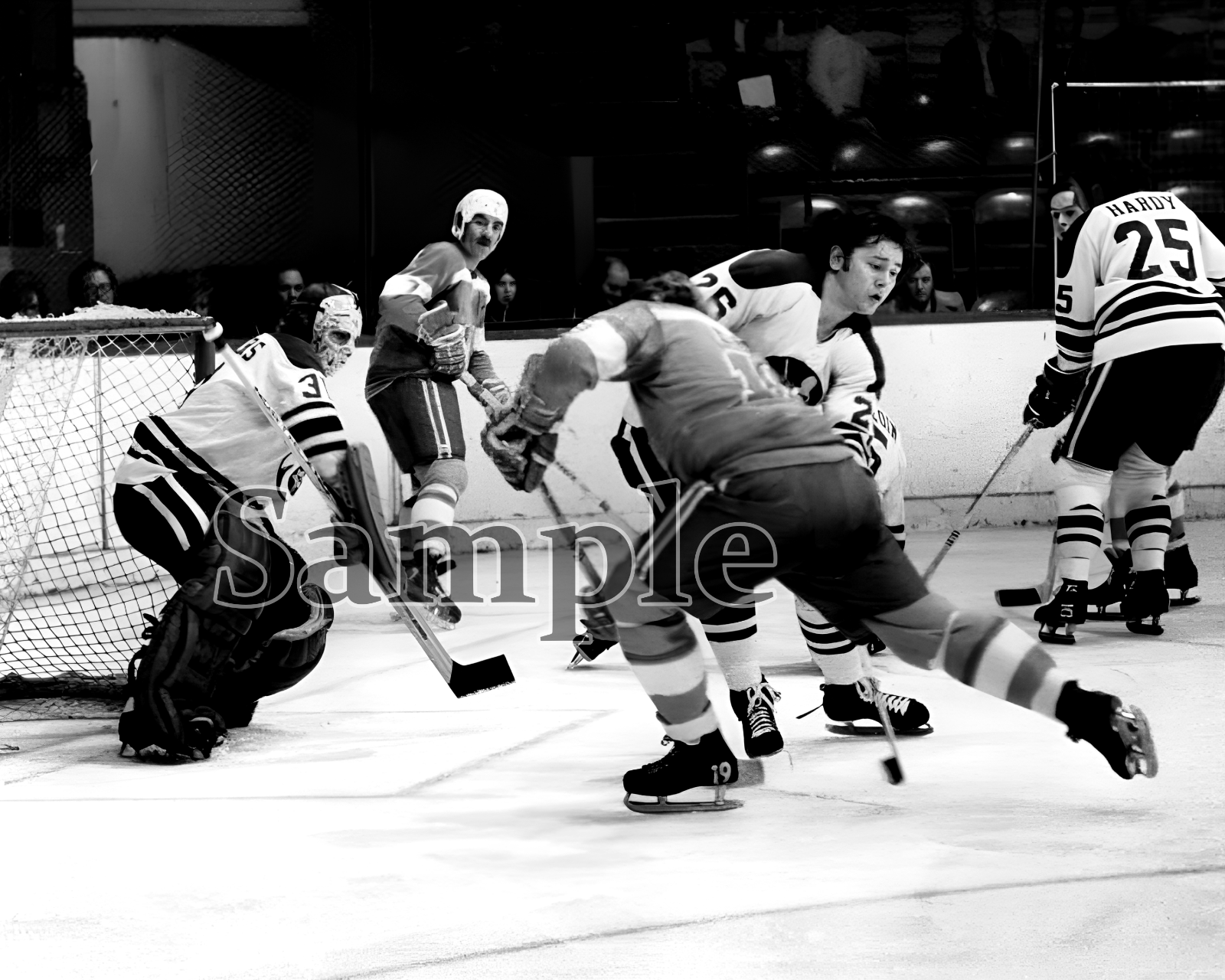 WHA Cleveland Crusaders Goalie Gerry Cheevers Game Action 8 X 10 Photo ...