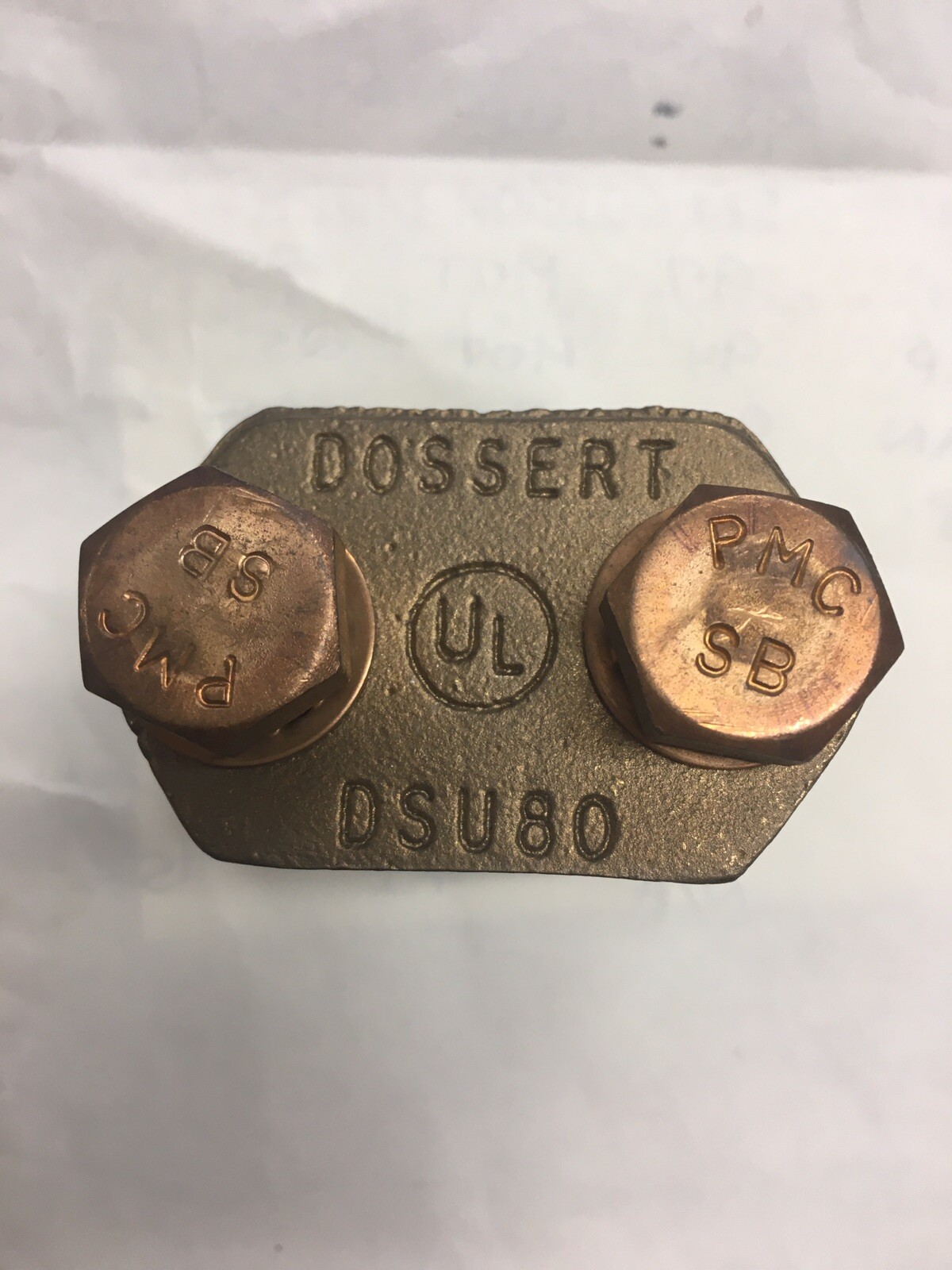 NEW Dossert DSU80 Two Bolt Bronze Connector 400-800 Run 3/0-800 Tap CU ...