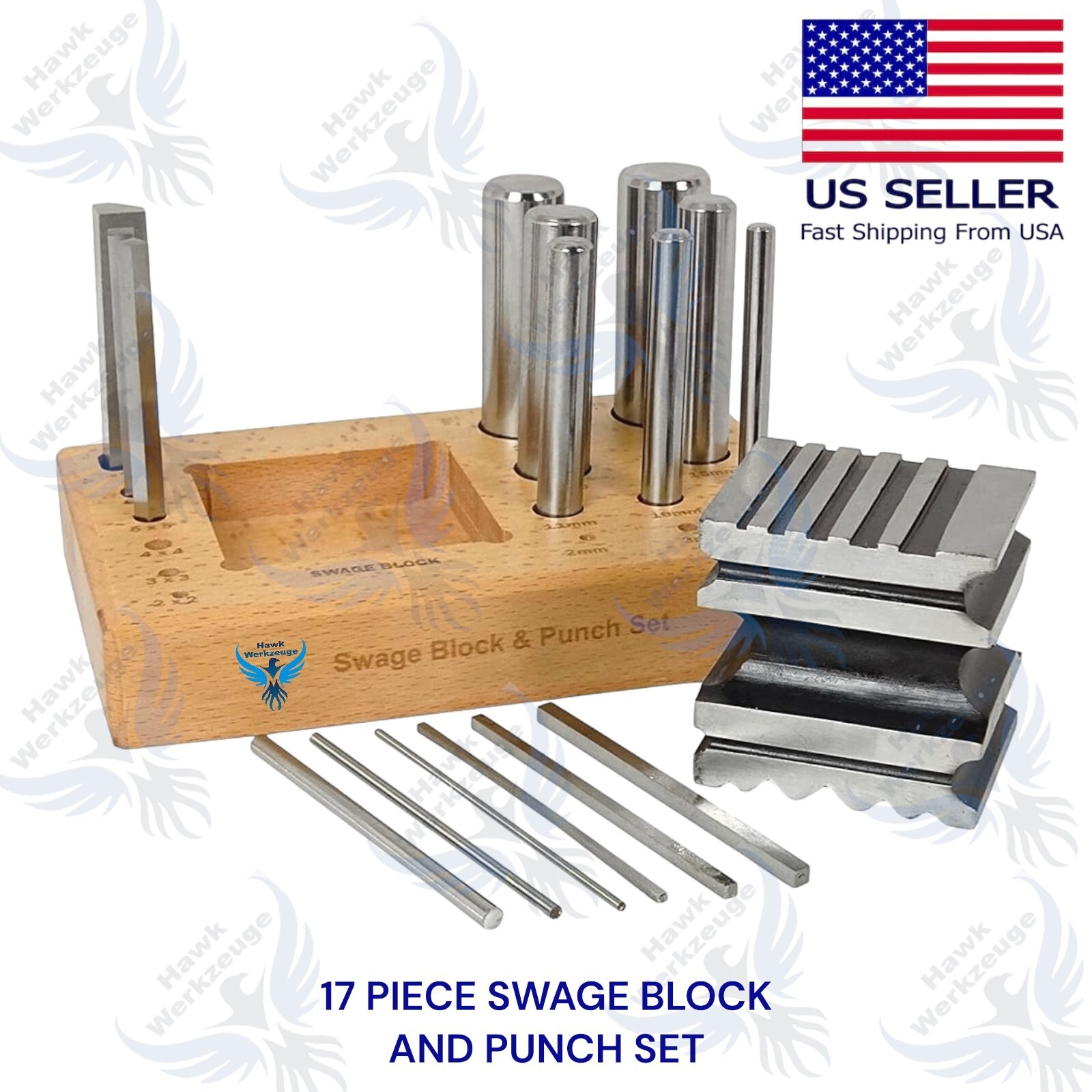 Piece Dapping Punch and Swage Block Forming Block Set of Tools Jewelry ...
