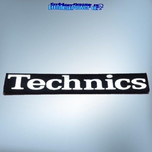 Technics 67x14mm Emblem silver 3D bushed aluminium Sticker Badge Decal ...