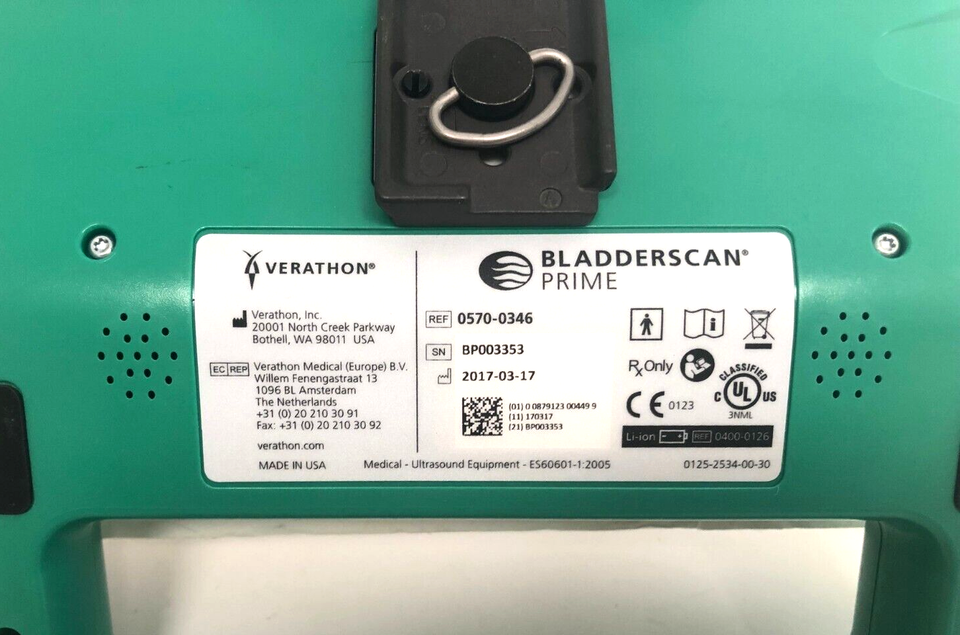 Verathon 3D BladderScan Ultrasound Prime Plus Bladder Scan +Probe 0570 ...