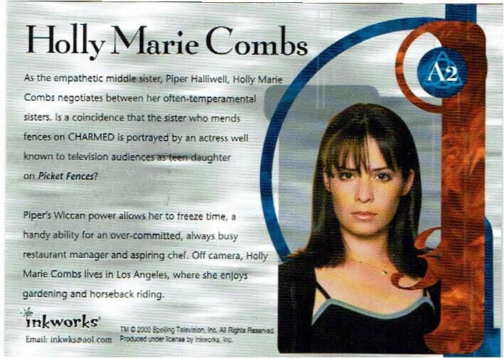 Charmed Season 1 One Autograph Card A2 Holly Marie Combs as Piper ...