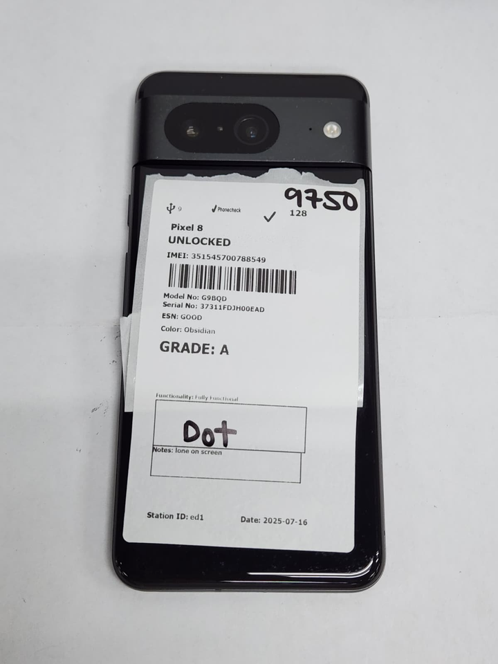 DEFECTIVE - Google Pixel 8 - 128GB - Black - Unlocked - G9BQD - 9750 | eBay