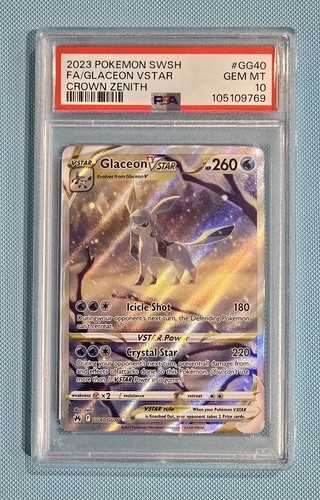 Glaceon Vstar - Crown Zenith #GG40 - PSA Grade 10 | eBay