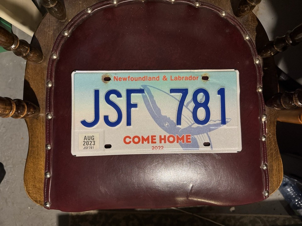 Newfoundland COME HOME YEAR License Plate WHALE JSF 781 | eBay