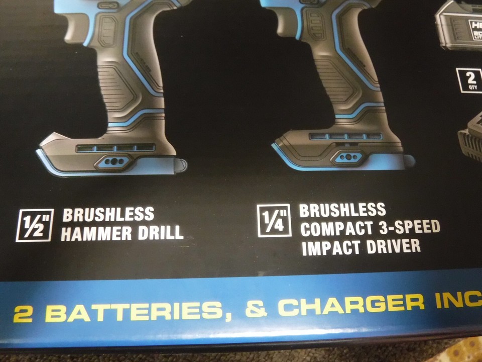 *NEW* Hercules 20V Brushless Cordless 2-Tool Combo Kit, HCB111-K | eBay