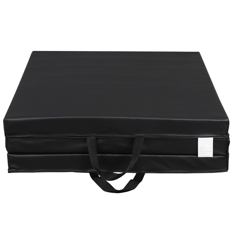 2X Exercise Non-Slip Durable Tri-Fold PU Leather Gym Mat Gymnastics ...