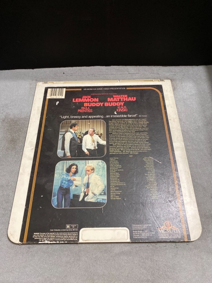 Buddy Buddy CED Video Disc Movie 9cL | eBay