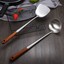 Kitchen Spatula and Ladle Cooking Tool Set 17 Inch Stainless Steel Wok ...