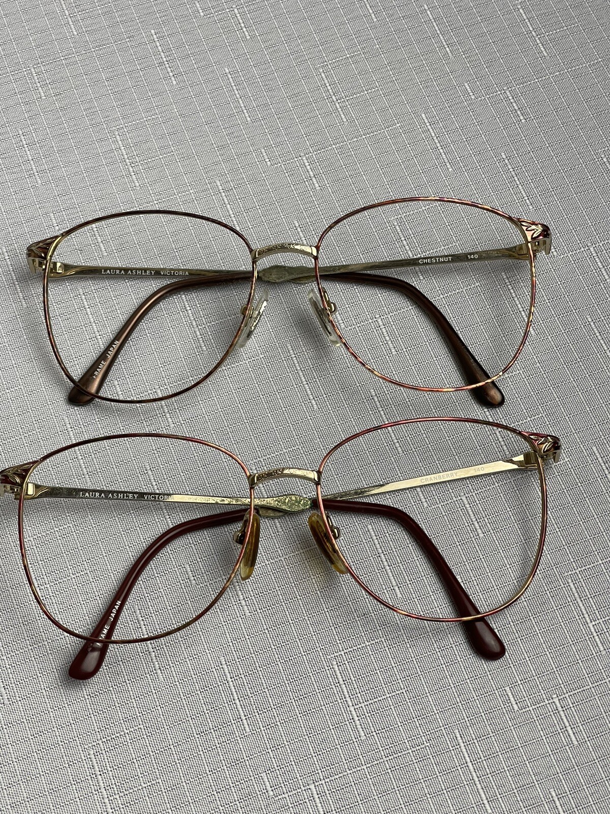 Laura Ashley Victoria Glasses Frames 2 Pr.1 Cranberry & 1 Chestnut Vtg ...