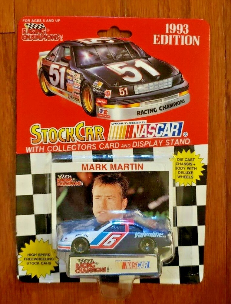 VINTAGE NASCAR DIE CAST – MARK MARTIN – 1/64 SCALE – COLLECTOR’S CARD ...
