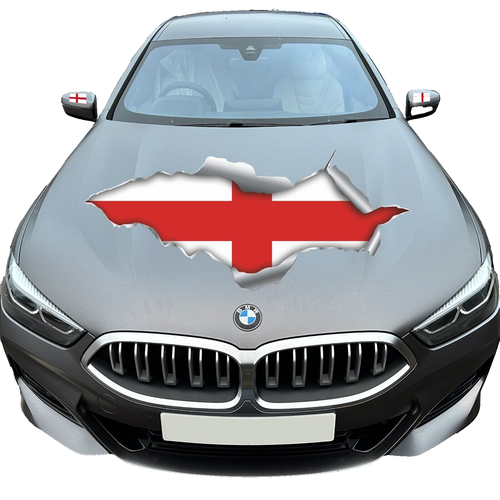 England car flag, England bonnet wrap, England Euro car sticker, vinyl ...