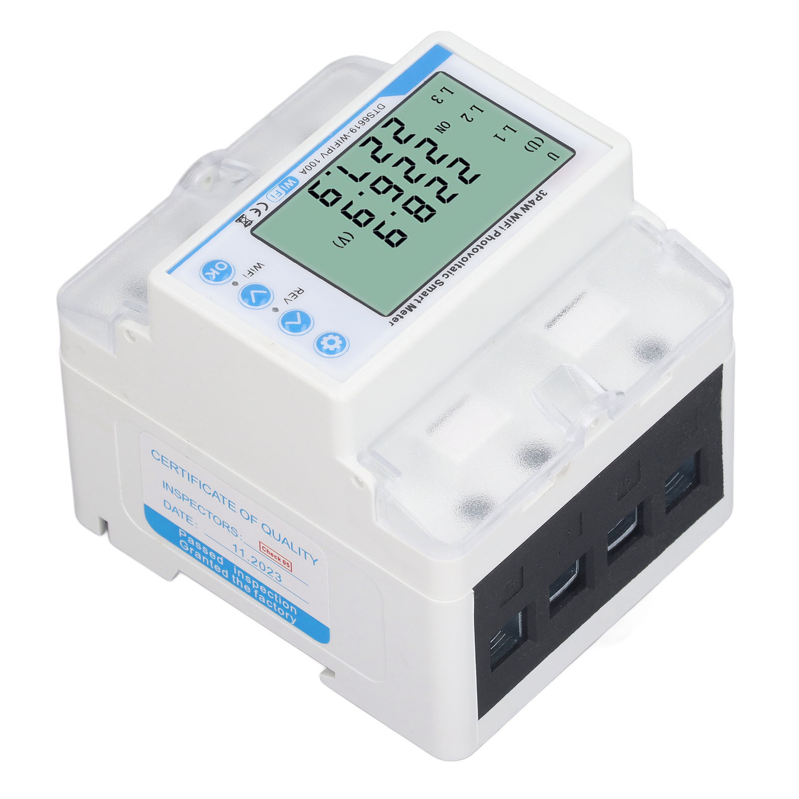 3 Phase Din Rail WiFi Smart Energy Meter 60300V 100A Home Energy ...