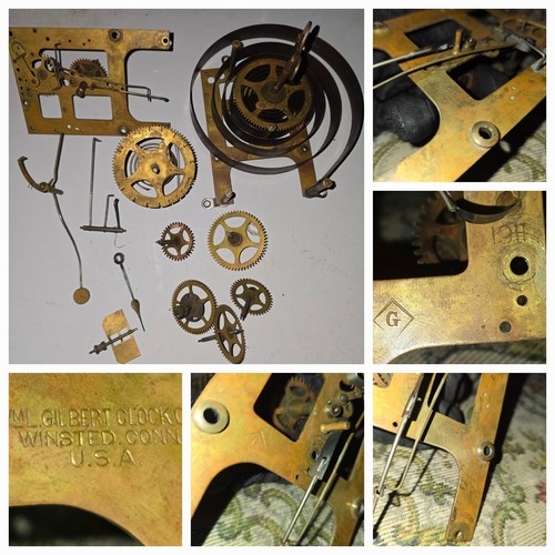 Antique Clock Movement By Gilbert Clock Co.For Parts-running | eBay