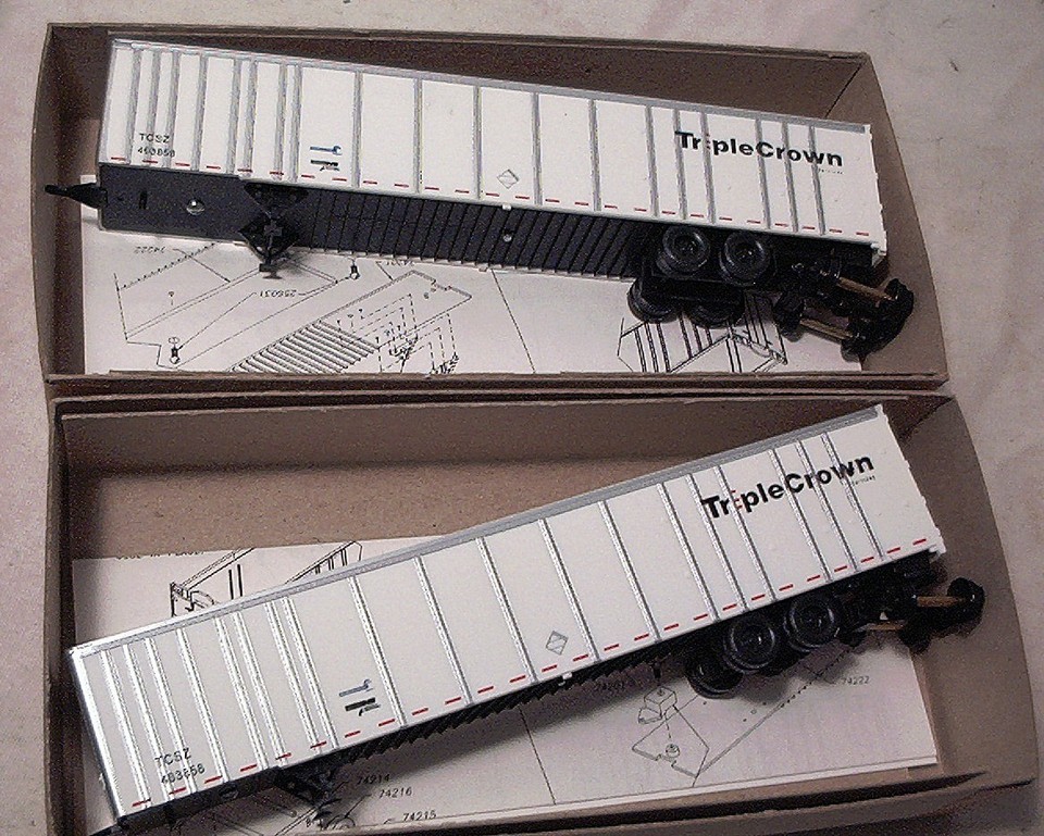 BOWSER HO No. 55501 TRIPLE CROWN 53' ROADRAILER PLATE TRAILER 5 PIECE ...