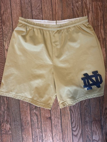 Notre Dame Fighting Irish Shorts Majestic Vintage 90s Gold | eBay