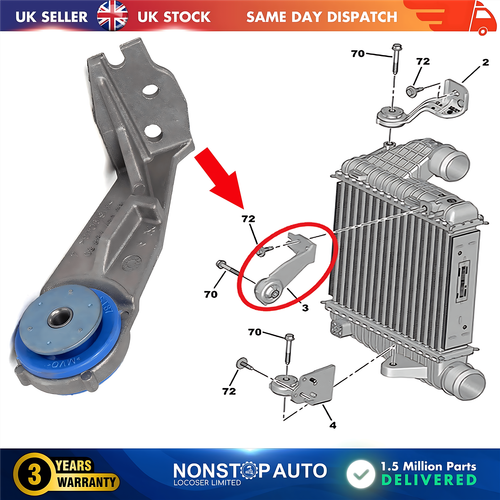 Intercooler Radiator Bracket Center Holder For PEUGEOT Partner ...