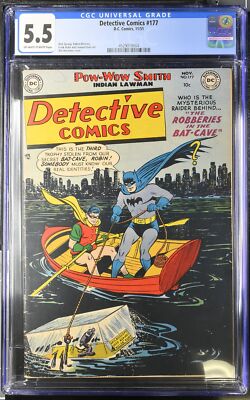 * DETECTIVE Comics #177 CGC 5.5 Batman's Trophies OW/W Pages 1951 ...