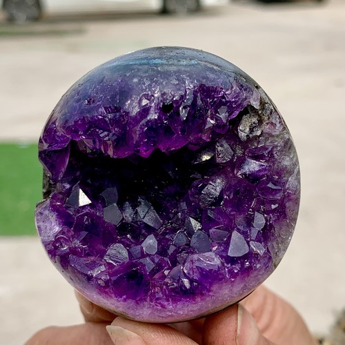 201G Natural Uruguayan Amethyst Quartz crystal open smile ball therapy ...