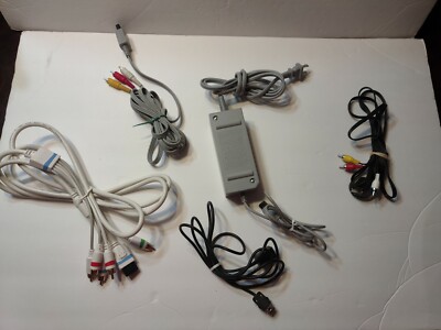 OEM Original Nintendo Wii AV Cable and AC Adapter Power Cord and misc ...