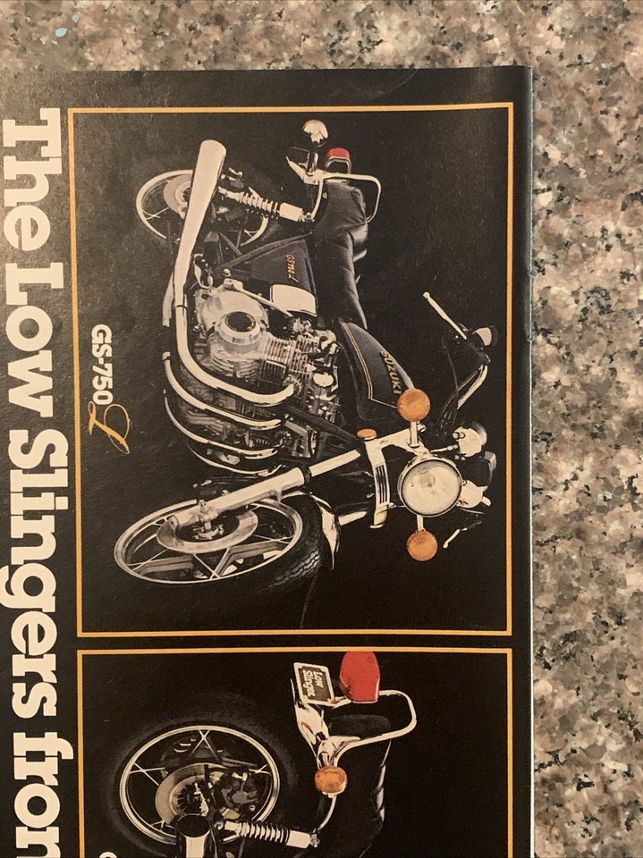 1979 Suzuki Low Slinger Motorcycle PRINT AD GS-750L GS-550L GS-1000L ...