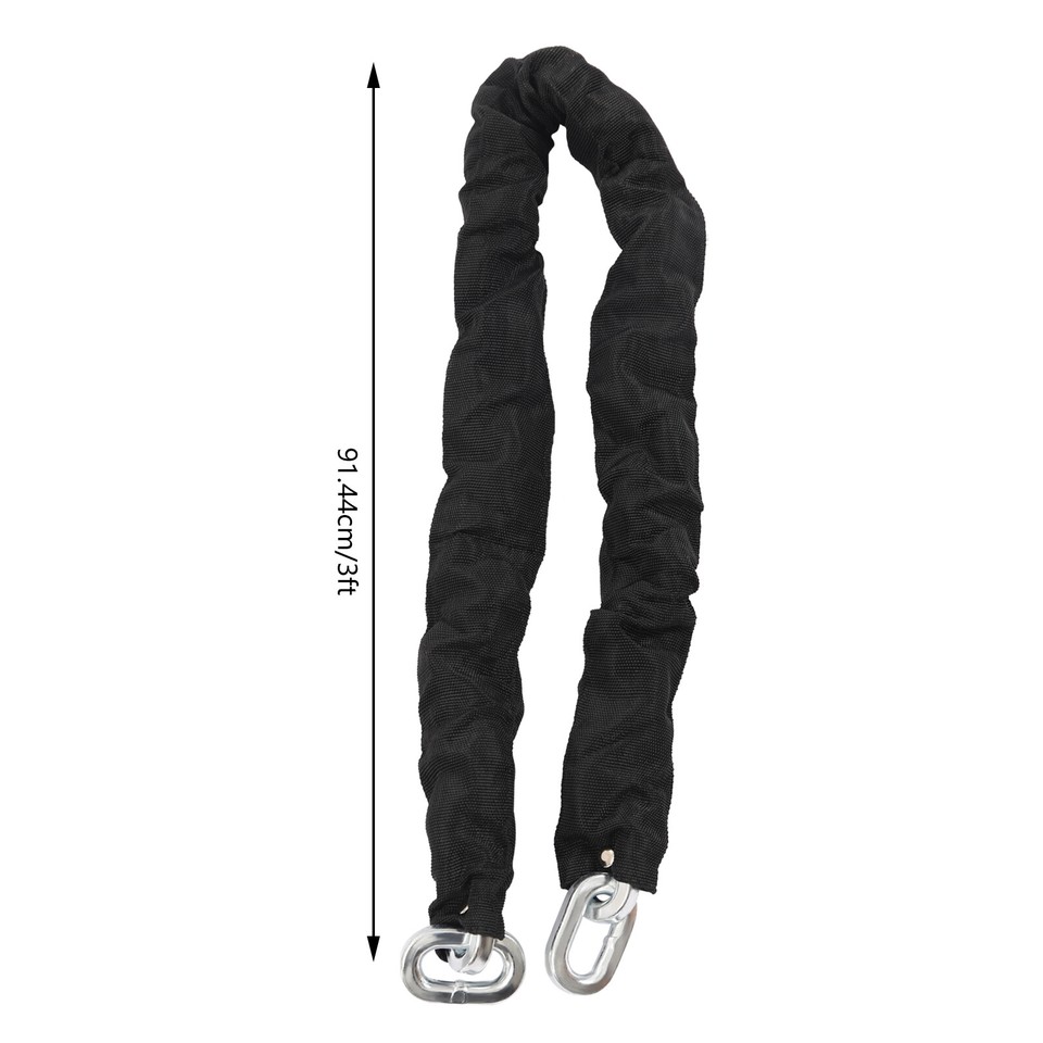 3ft Chain Lock Security 3/8 Inch Heavy Duty Chain and Lock Kit Long ...