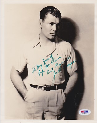JACK DEMPSEY Signed Autograph Auto 8x10 Boxing Champ Photo Picture PSA ...