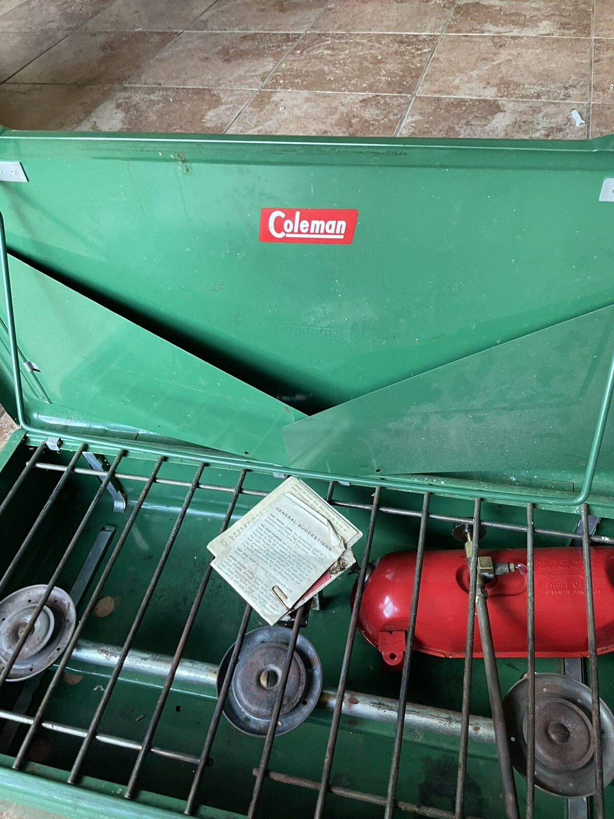 COLEMAN 426B 3 Burner Camp Camping Stove Vintage 1960's Portable w ...