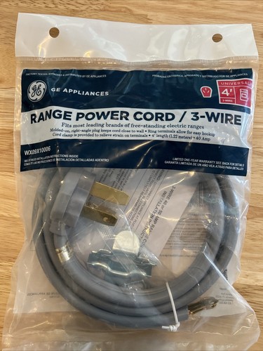 New GE Appliances Universal 4’ Range Power Cord/3 Wire | eBay
