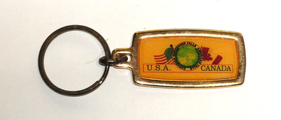 U.S.A. Canada Keychain Canadian Horseshoe & American Falls Souvenir Key ...