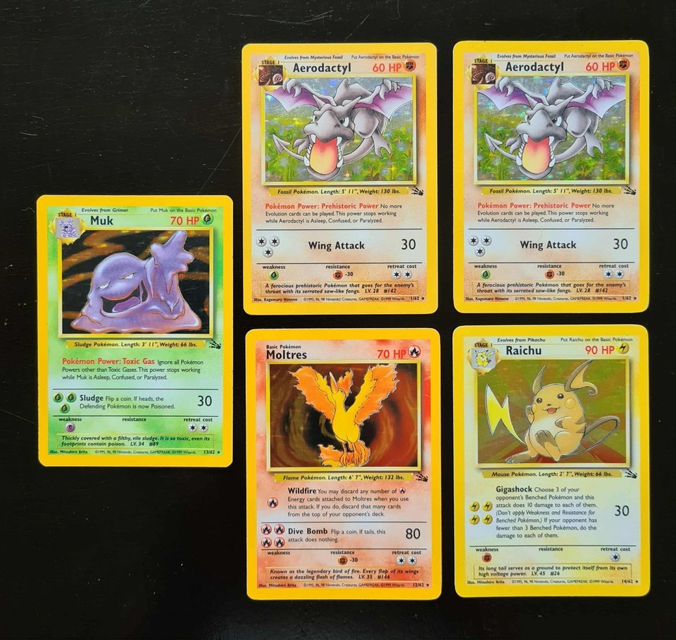 Pokemon WOTC Vintage Holo Lot - Base Sets 1999 MP~LP No Symbol Lax ...