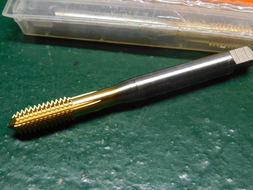 Lot of 2 Emuge 3/8-16 UNC 2B REK.1 DR-5-OGV T Plug Roll Tap TiN Coated ...