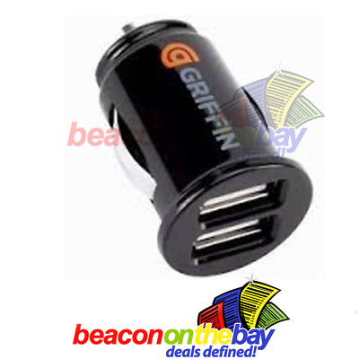 GRIFFIN TWIN 2 PORT USB 12V 24V CAR SOCKET LIGHTER 2.1A CHARGE CHARGER ...