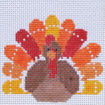 Turkey Hand Painted Needlepoint Canvas-Thanksgiving | eBay