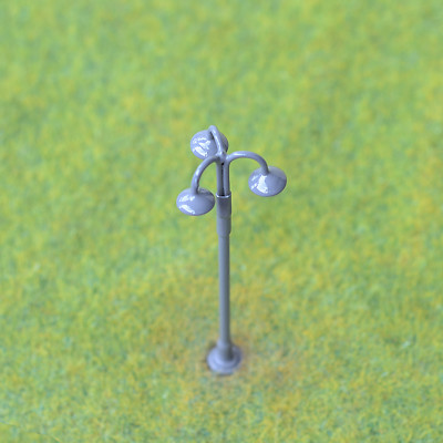 5 x N Scale LED light Model train Railroad 3 heads street road Lamp ...