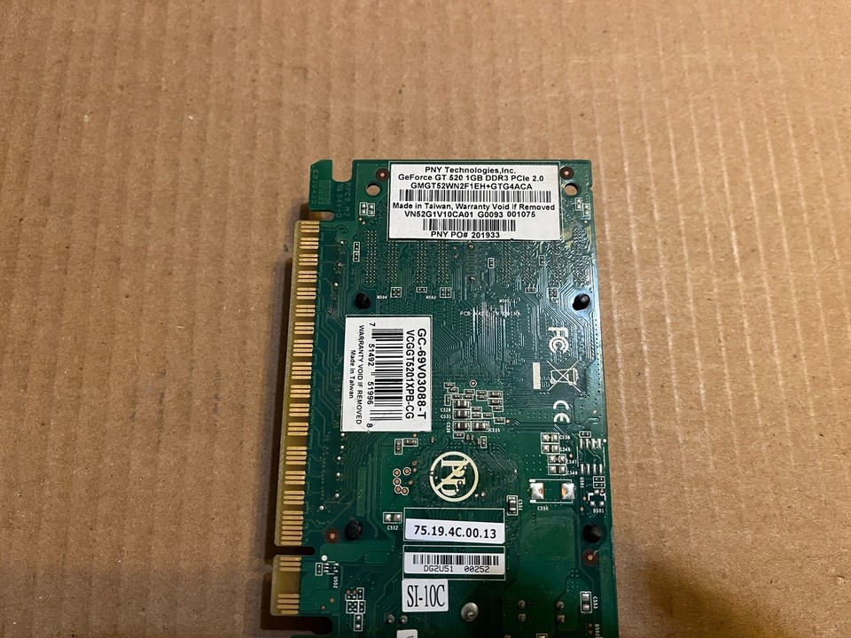 PNY NVIDIA GEFORCE 210 512MB DDR2 PCI-E 2.0 X 16 GPU VCGG2105XPB ZZ5-3 ...