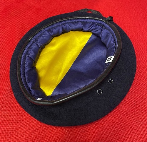 Blue Beret with RLC Silk Lining, Small Crown Royal Logistics Corps Army ...