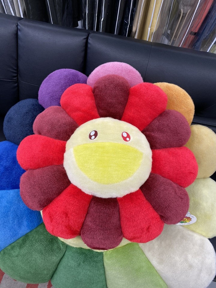 Takashi Murakami Flower Cushion Pillow Rose Red 60CM Kaikai Kiki Brand ...