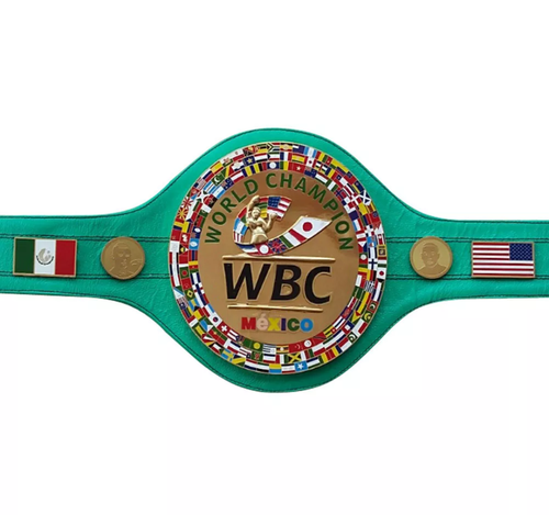 WBC Mexico Boxing Championship Belt Real Leather 3D Logo Replica Adult ...