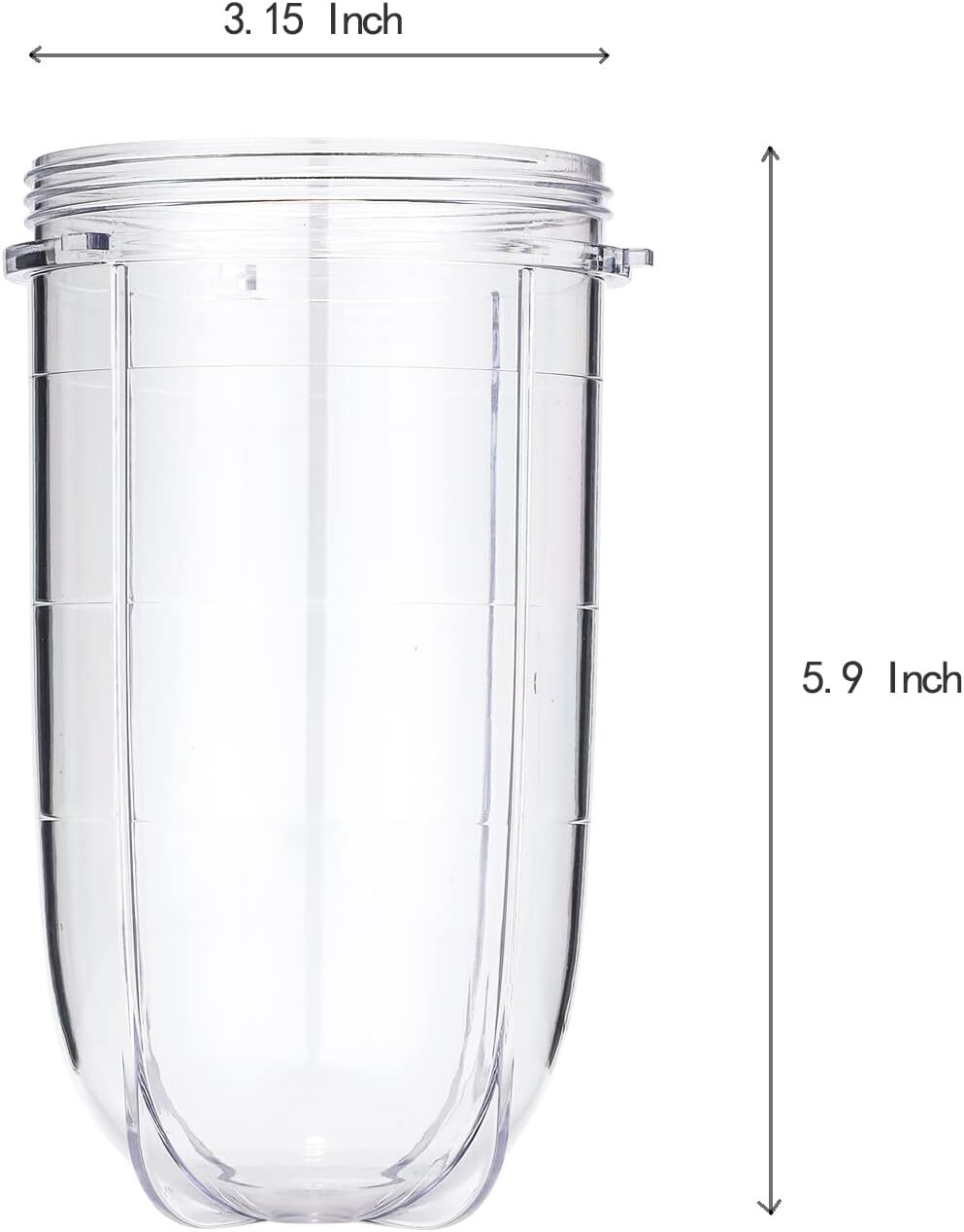 2Pack 16OZ Replacement Cups Jar for Magic Bullet MBR-1101,MB1001B ...