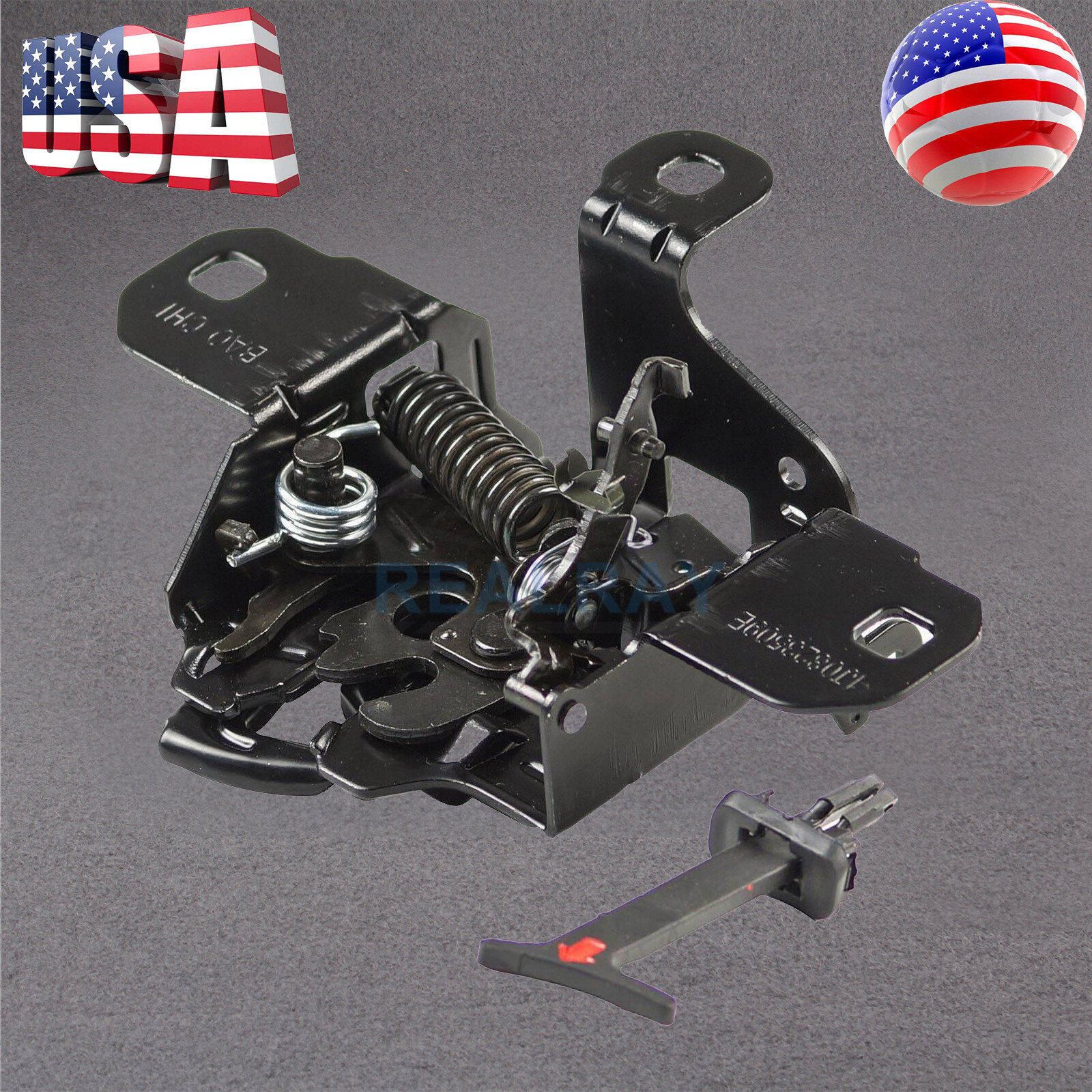 Hood Latch Lock + Release Pull Latch Handle for VW Golf Jetta GTI TDI ...