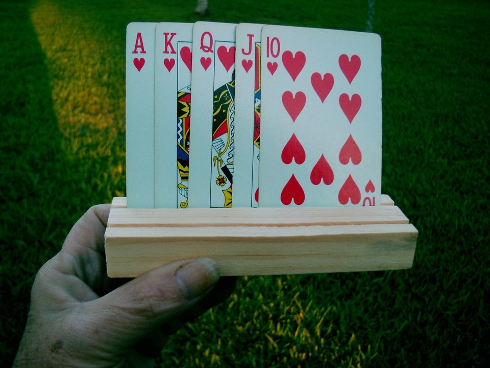 FOUR HAND HELD PLAYING CARD HOLDERS BRIDGE, CANASTA | eBay