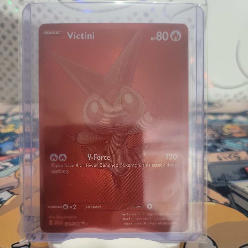 Pokemon TCG - Victini 171/086 - Black Bolt - Monochrome Red Card | eBay