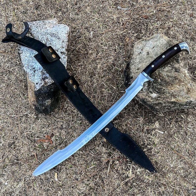 Custom Handmade D2 Steel Blade Tactical Viking Sword | Hunting Sword ...