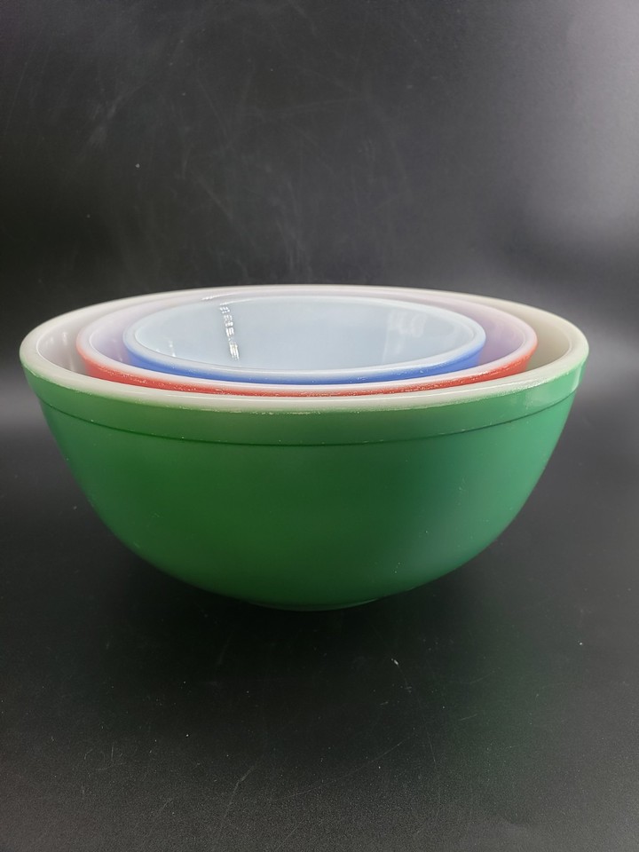 Pyrex Primary Color Mixing Bowl Set of 4 - Vibrant Colors | eBay